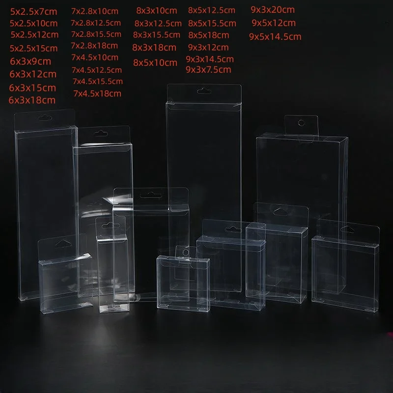 10pcs Multi size Hook Plastic Box PVC Packaging Box Candle Gift ...