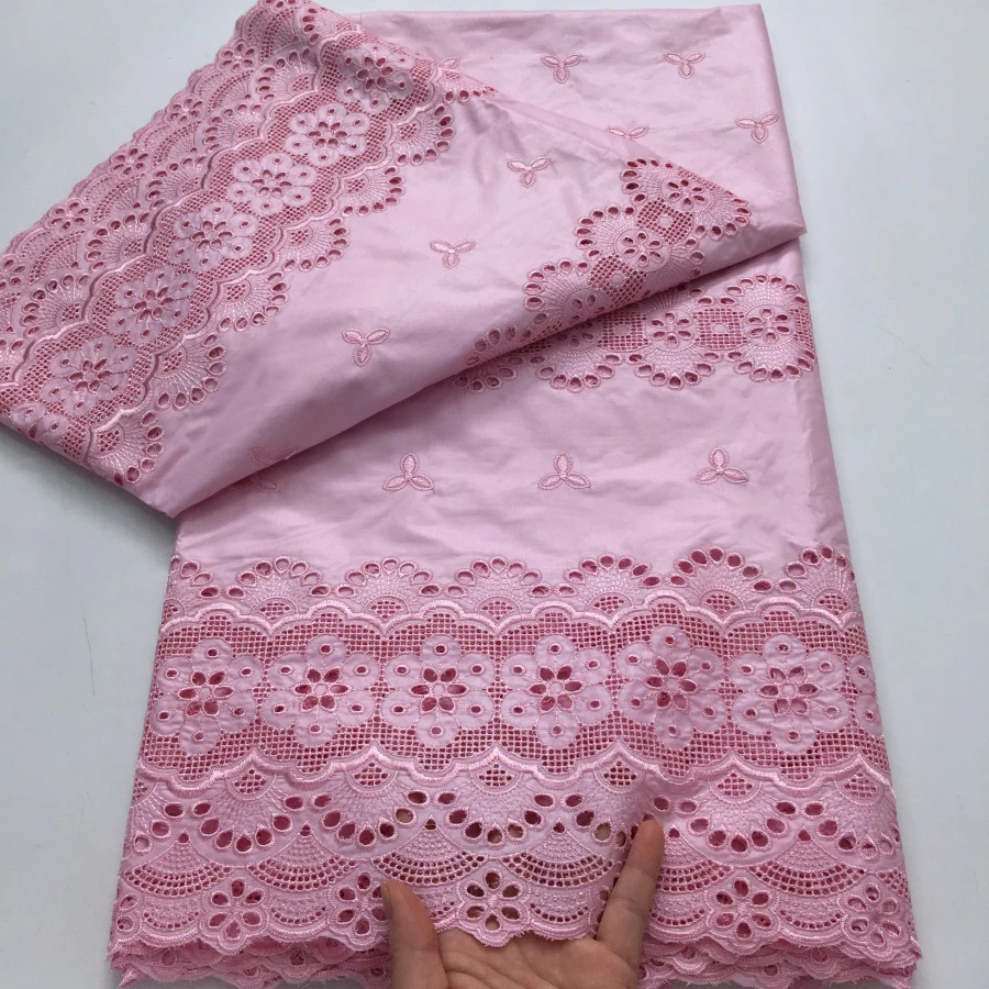 African Cotton Lace Fabric 2025 High Quality 5 Yard Swiss Voile Lace ...