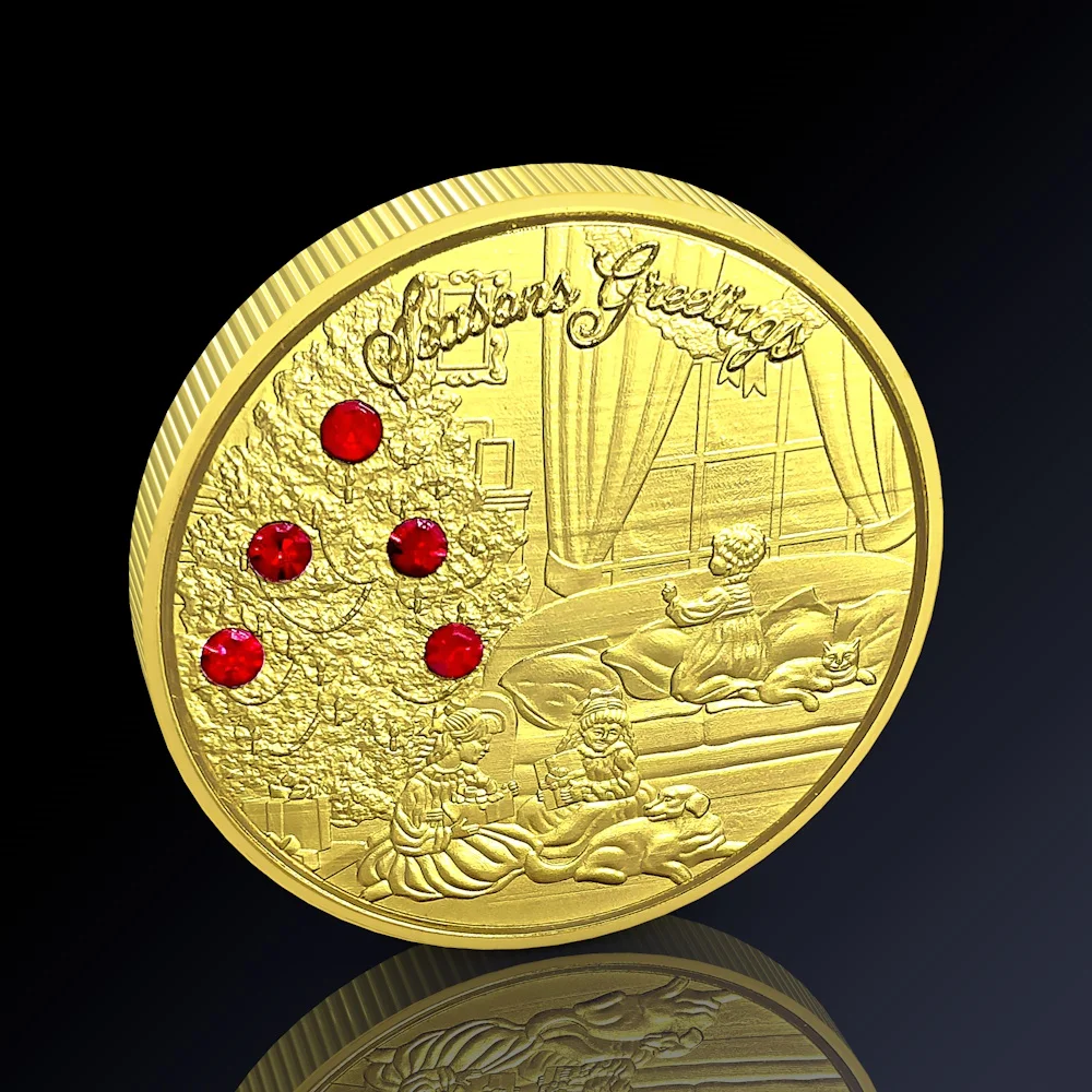 New-Year-Merry-Christmas-Day-Mosaic-Ruby-Commemorative-Coins-Gold ...