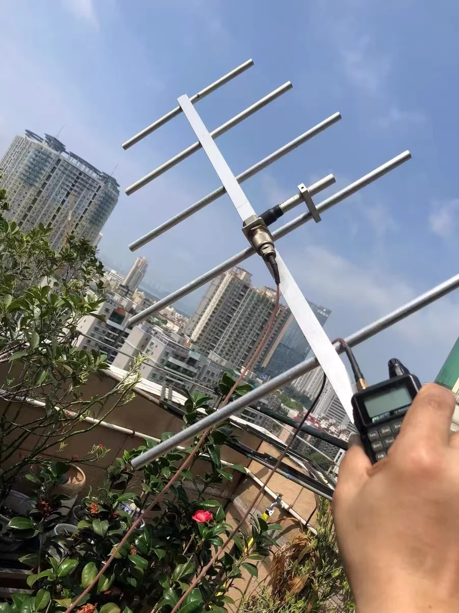 New-Yagi-Antenna-Dual-Band-144-430MHz-Stainless-Steel-8-Elements-Radio-Repeater-Base-Station ...