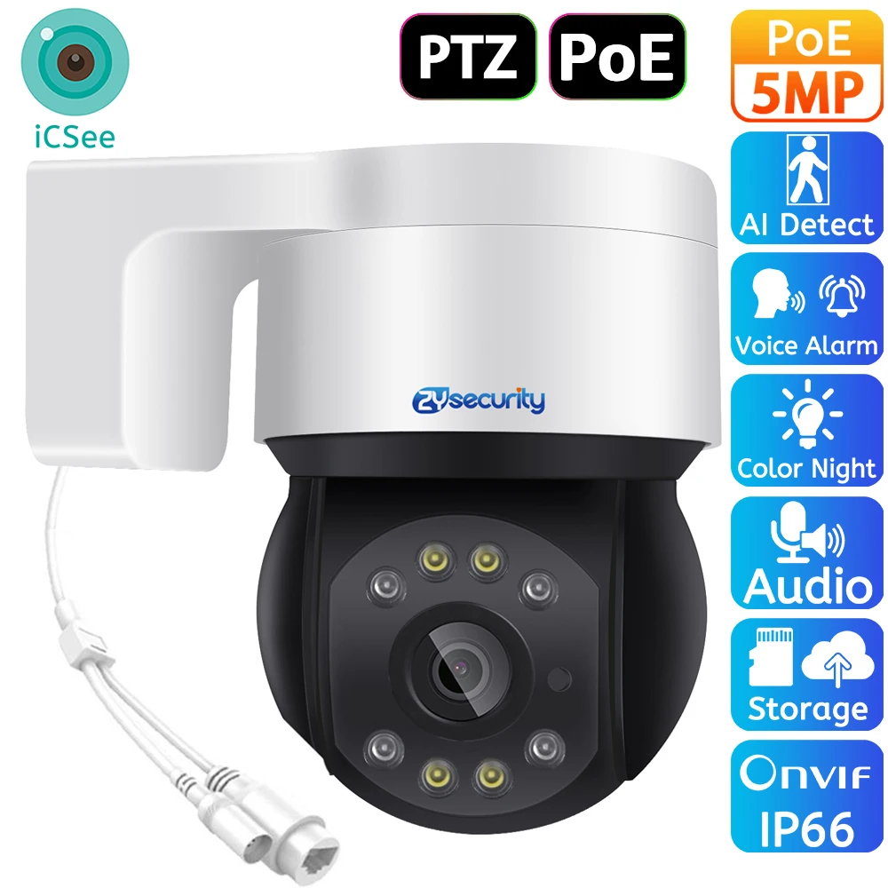 Surveillance Camera Outdoor Wifi | Poe Ptz Camera Outdoor | Outdoor Ip Camera Poe - 5mp - Aliexpress