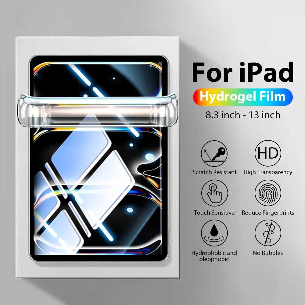 Hydrogel Film For iPad Pro 13 M4 12.9 Air M2 M3 11 5 4 A16 10 9 9th ...