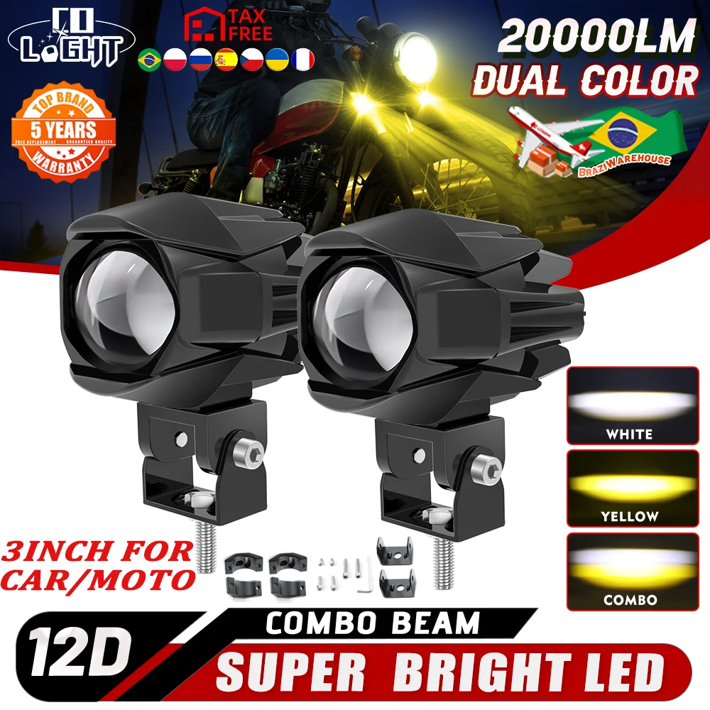 CO-LIGHT-3-Offroad-Lights-20000LM-LED-Pod-Lights-3500K-6000K-Spot-LED ...