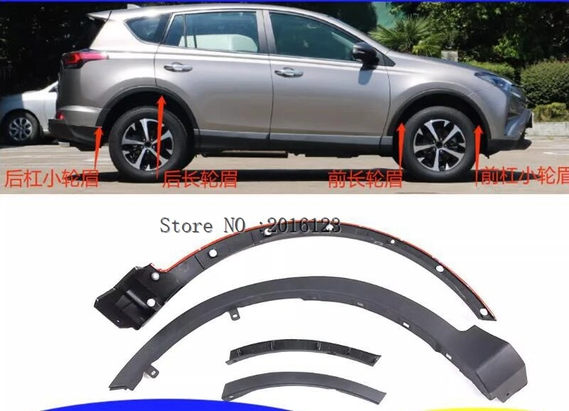 2016-2017-2018-2019-for-Toyota-RAV4-Wheel-arch-trim-Front-and-Rear ...