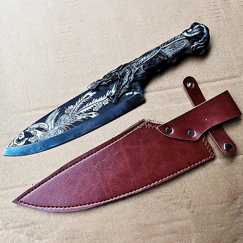 8-Polegada-faca-de-ca-a-com-coldre-afiada-chef-cutelo-cortando-sushi ...