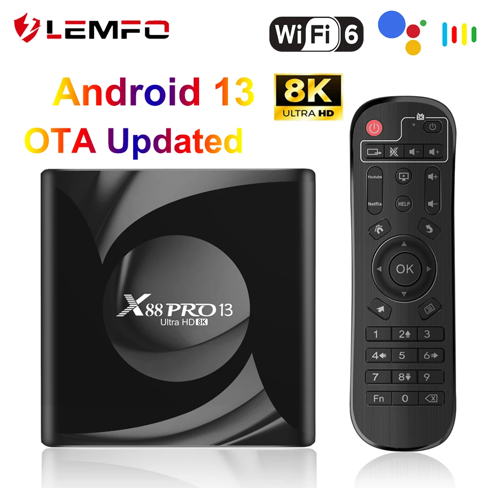 LEMFO-Smart-TV-Box-X88PRO-13-RK3528-8K-OTA-Upgraded-Android-13-Media ...