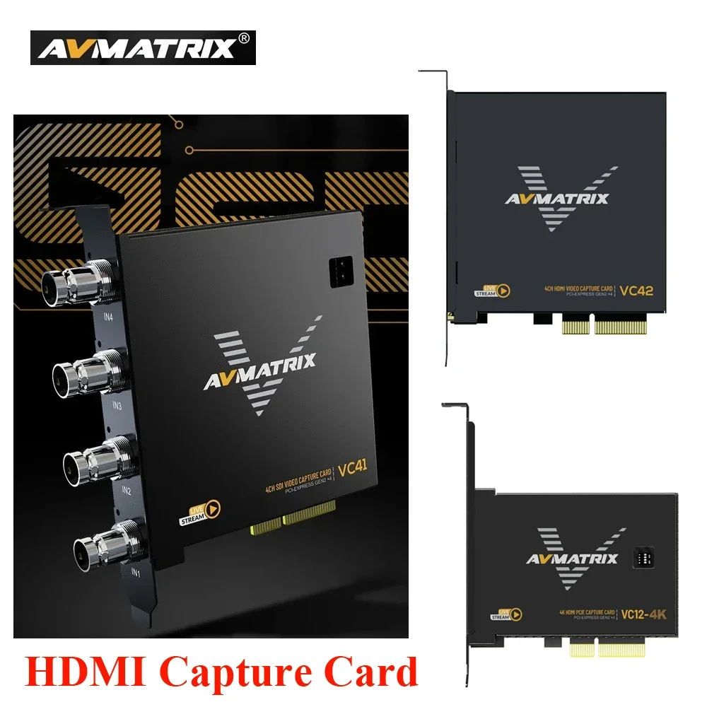 AVmatrix-VC41-VC42-VC12-4K-4-CH-3G-SDI-PCIE-HDMI-Capture-Card-FHD-YUY2 ...