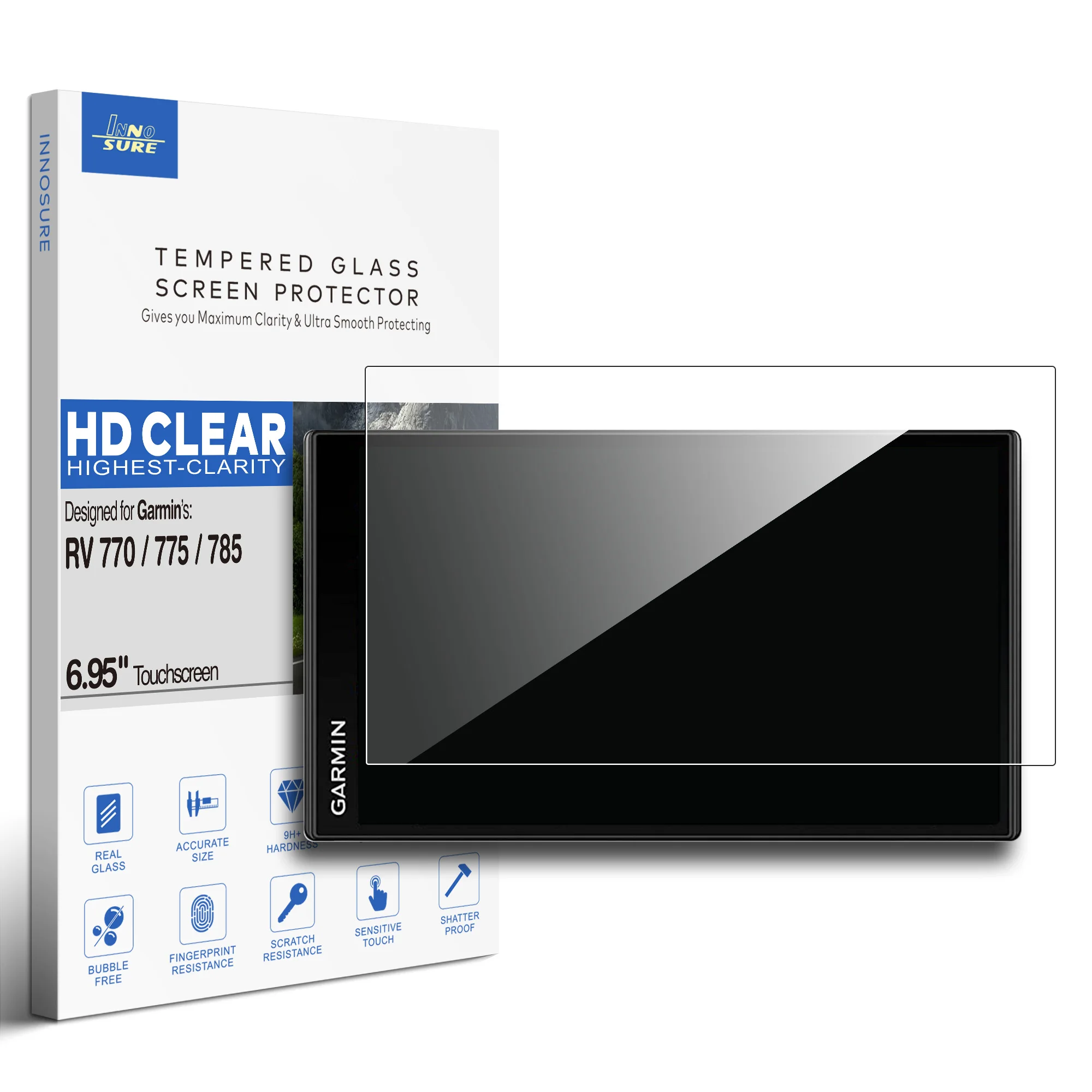 Premium Glass Screen Protector for Garmin RV 770 LMT, RV 775 MTS, RV ...
