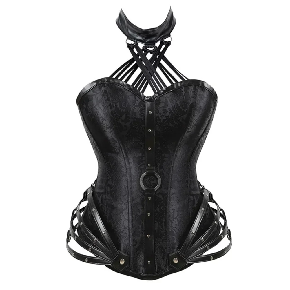 Steampunk Corset Top Women Gothic Overbust Corsets Lace Up Bustiers ...