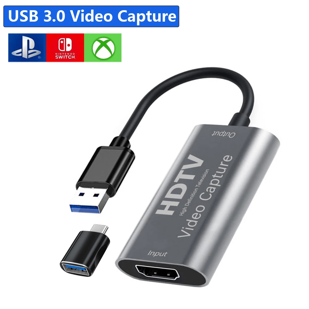 USB-C-para-cart-o-de-videogame-compat-vel-com-HDMI-Grabber-Gravar-para ...