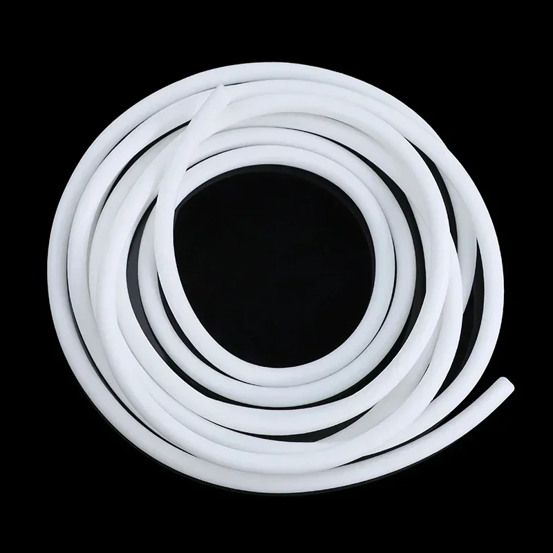 1/3/5m Silicone Rubber Foamed Strip Round Dia1-25mm White Sponge Backer ...