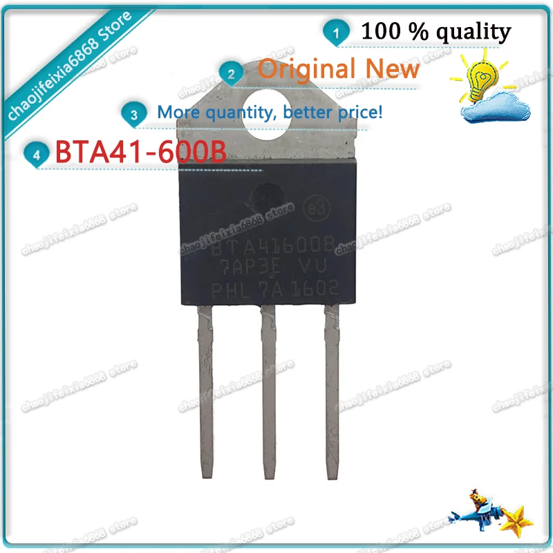 5pcs/lot! Bta41-600b Bta41600b To-3p Bta41-6oob Bta41-600 Triacs 40a 600v To-3p Triac ...