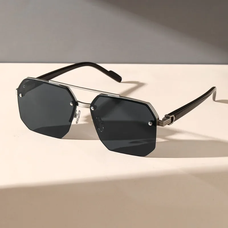 New-Gradient-Sunglasses-for-Men-Fashion-Metal-Big-Frame-Sun-Glasses ...