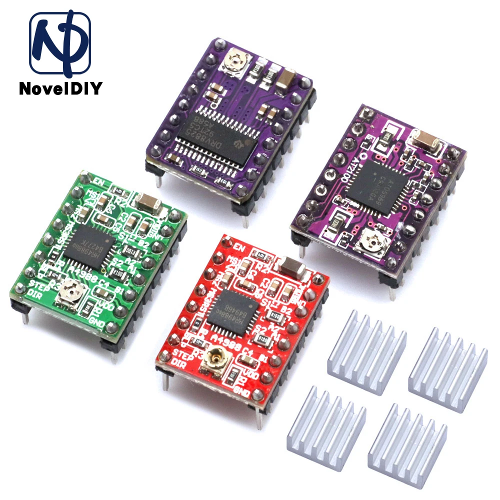 Reprap Stepper Driver Module A4988 DRV8825 AT2100 Stepper Motor Driver ...