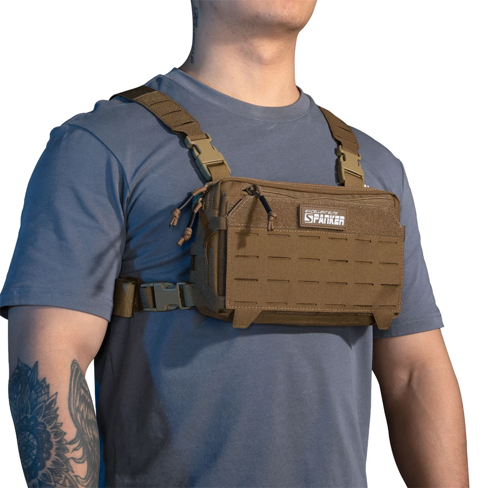 Tactical-Vest-Hunting-Chest-Rig-Pack-Pouch-Harness-Walkie-Talkie-Waist ...