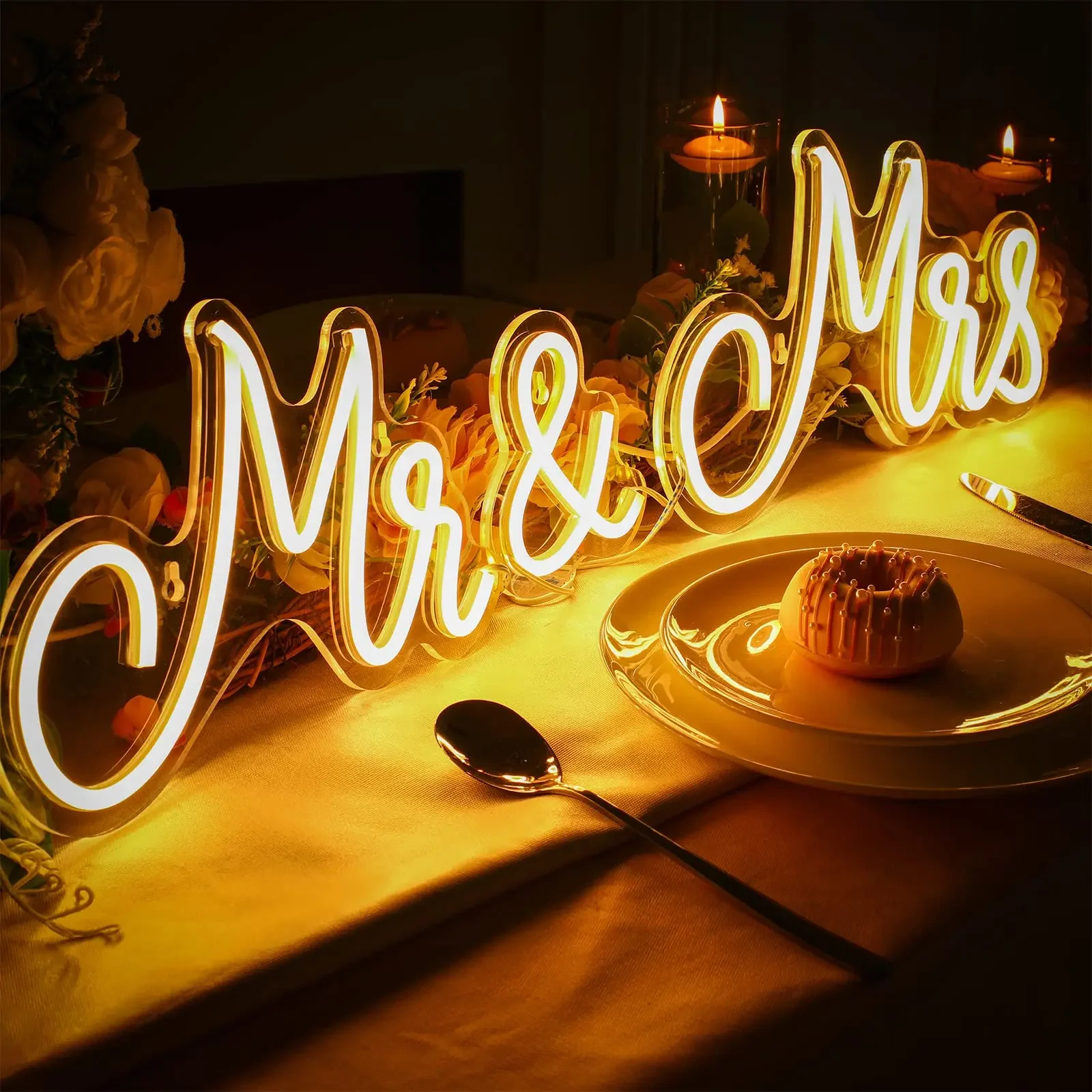 Mr And Mrs Neon Sign For Wedding | Gifts Flash