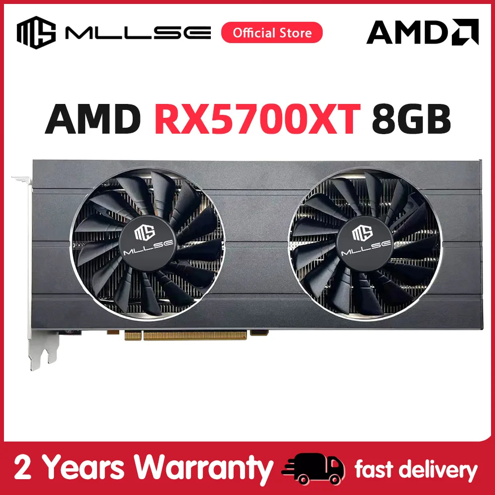 Mllse Amd Rx5700xt 8gb Graphics Card Gpu Gddr6 256-bit 7nm Game Video ...
