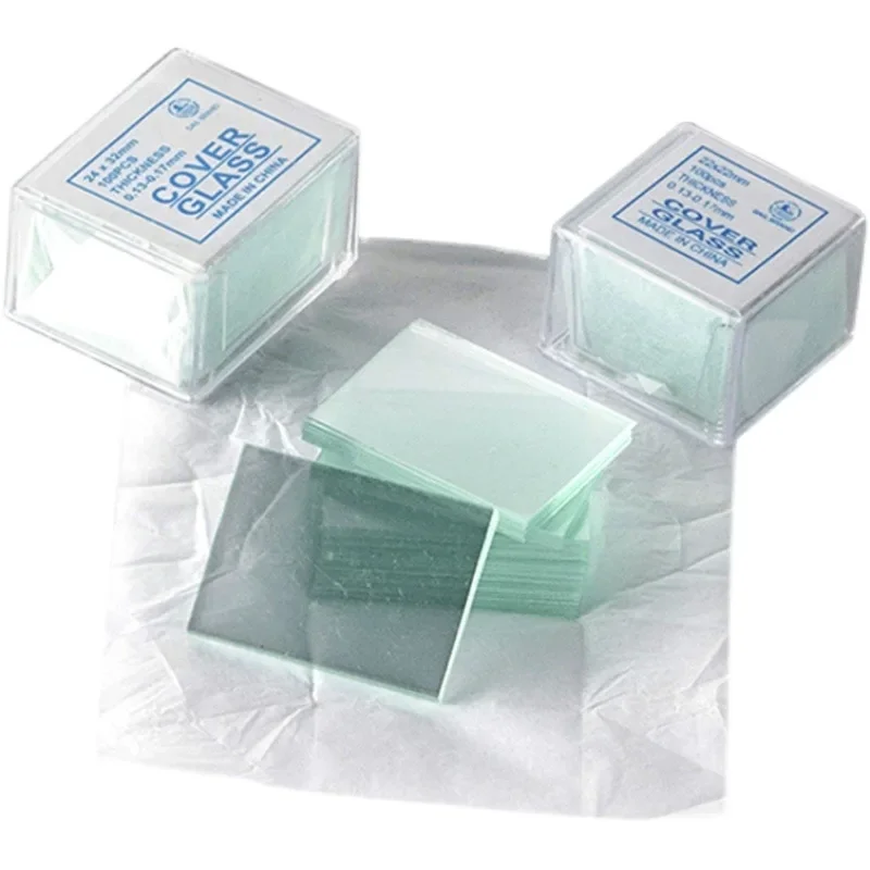 100-Pcs-pack-Transparent-Square-Glass-Slides-Coverslips-Coverslides-For ...