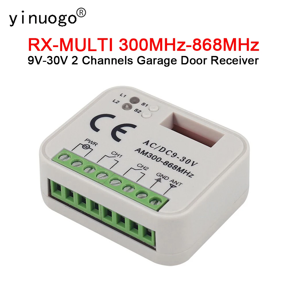 Para rx multi 300 868mhz universal receptor ac dc 9 30v controle remoto ...