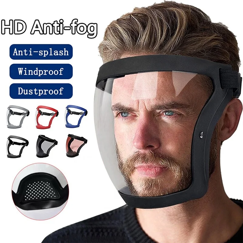 Transparent Full Face Protector Shield Kitchen Reusable Splash ...