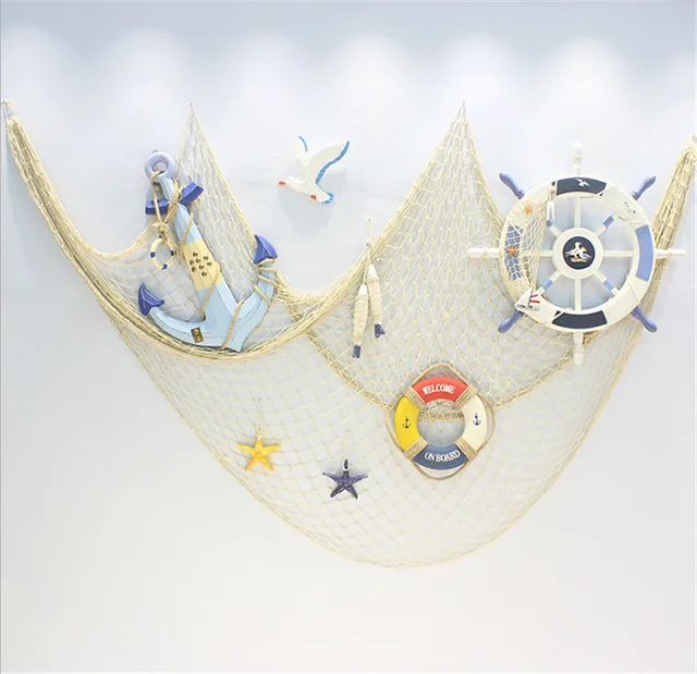 Fishing Net Wall Hangings Studio Prop Room Home Decor Mediter Sea ...