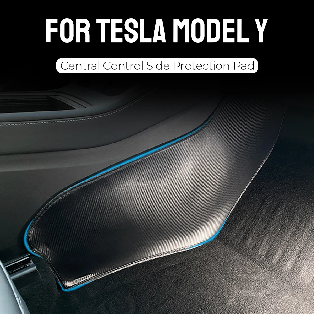 For-Tesla-Model-Y-Anti-Kick-Mat-Leather-Covers-Pads-Car-Central-Control ...