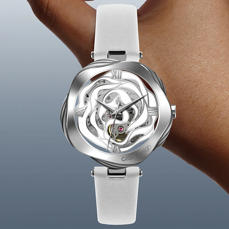 CIGA Design R Series Denmark Rose Leather Strap Stainless Steel Case ...