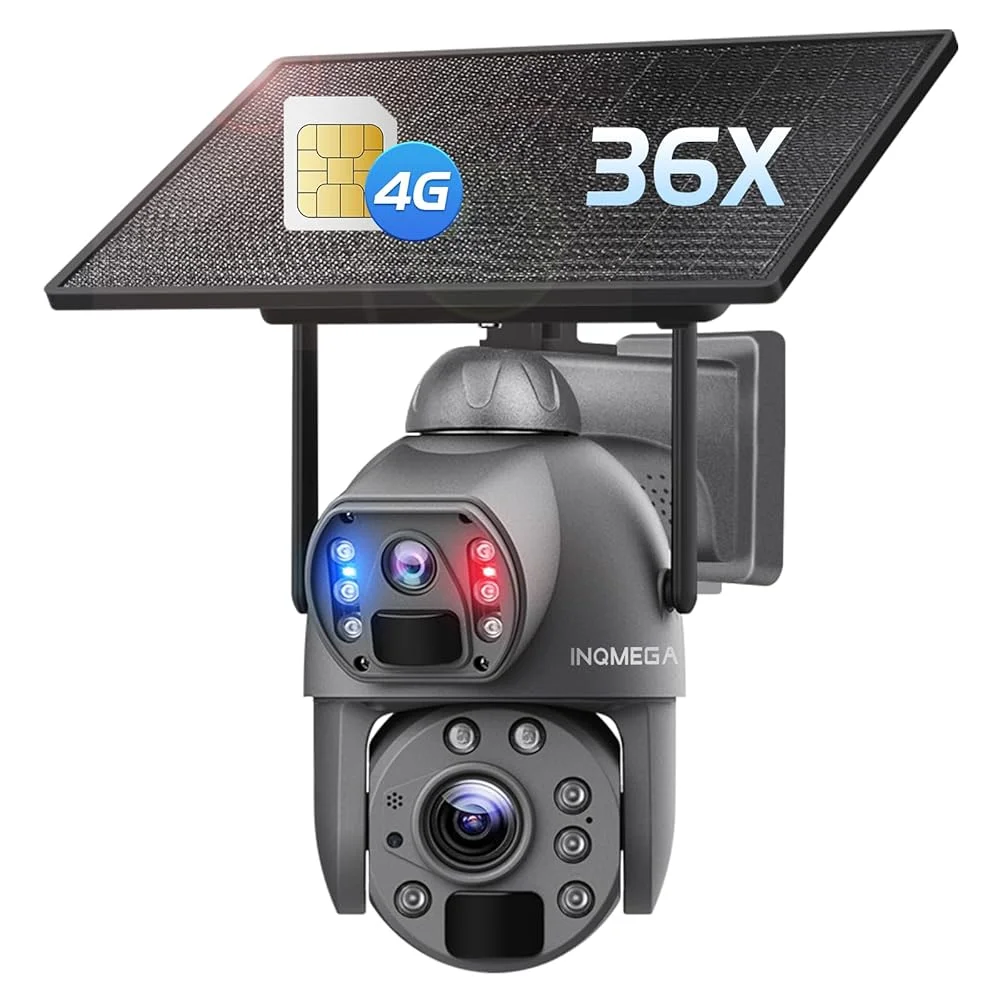 36X Optical Zoom 4G LTE Security Solar Camera 8MP Dual-Lens 20000mA ...