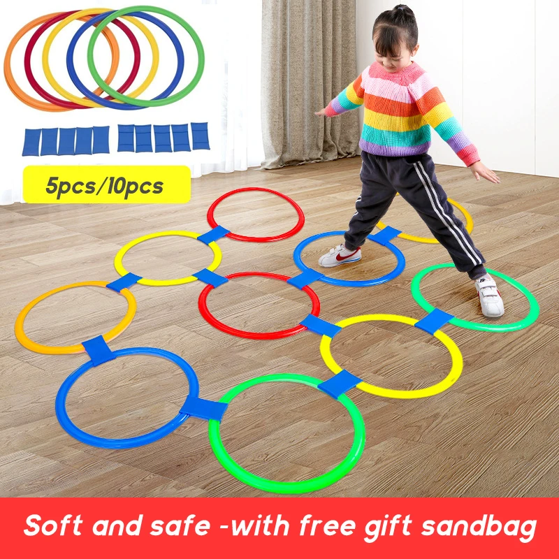 5-10pcs-Hopscotch-Ring-Game-Toys-for-Kids-PE-Teaching-Aid-Sport-Toy ...
