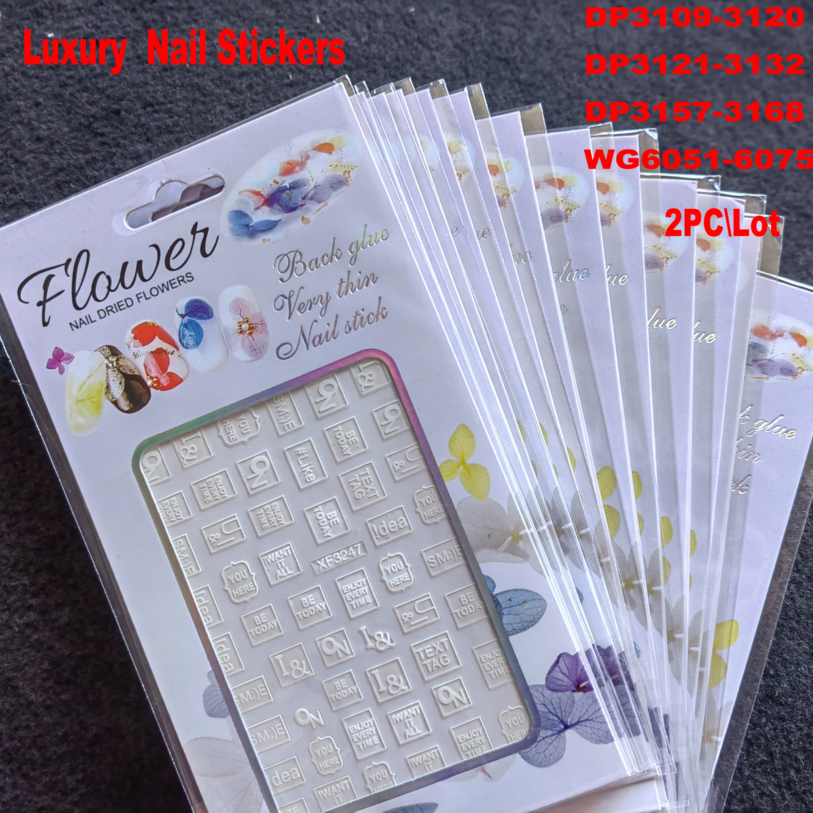 2PCS-LOT-Logo-styles-Nails-Sticker-Fashion-Flower-Logo-Letter-Manicure ...