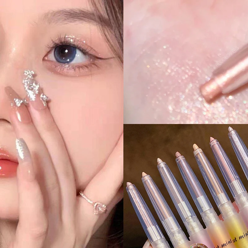 Korean Eyes Pencil Shiny Glitter Eyeshadow Pen Eyeliner Pearlescent ...
