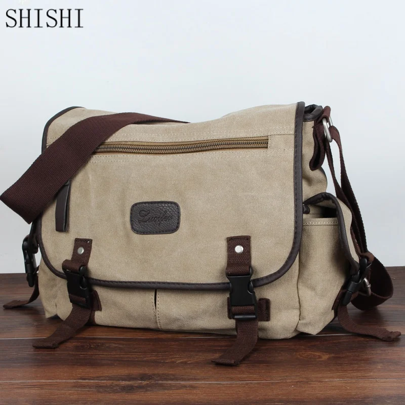 High Capacity Canvas Shoulder Messenger Bag For Men Causal Crossbody ...