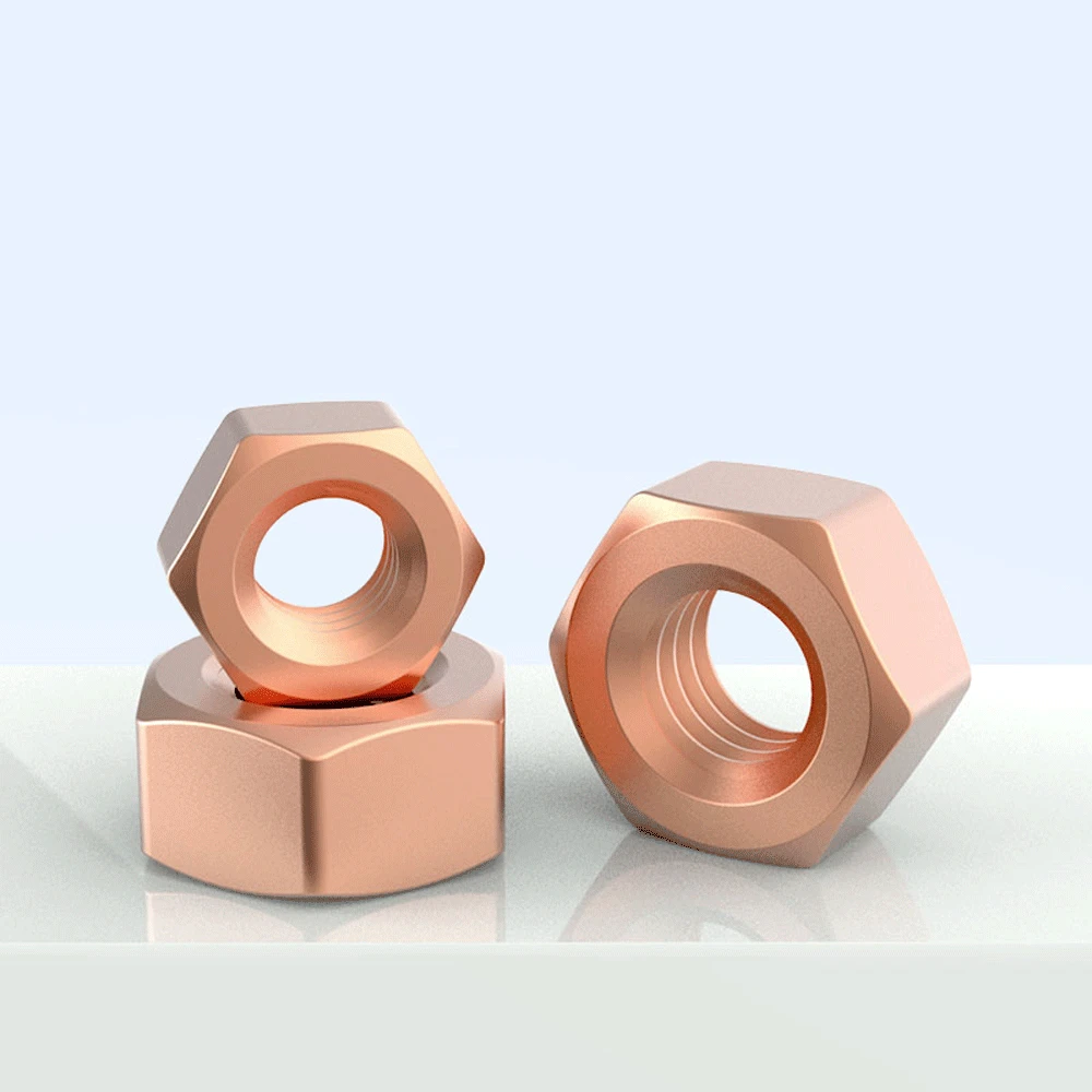 Metric Screw M3 M4 M5 M6 M8 M10 M12 M14 M16 M18 M20 T2 Copper Hex Nut ...