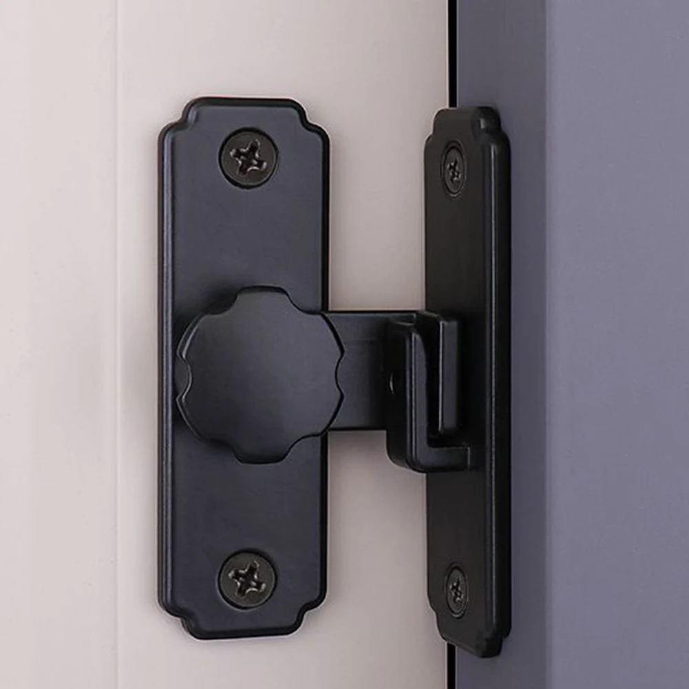 1 Sets Stainless Steel 90 Degree Door Clasp Lock Shift Door Buckle ...