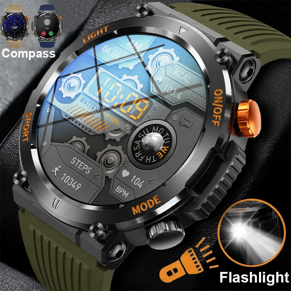 Reloj-inteligente-deportivo-para-hombre-pulsera-con-linterna-LED ...
