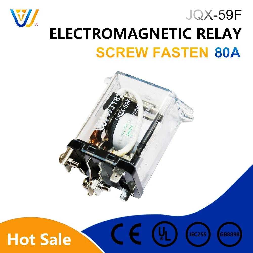 JQX-59F-1Z-spdt-24-vdc-relay-12VDC-80A-High-Power-relay-universal-Relay ...