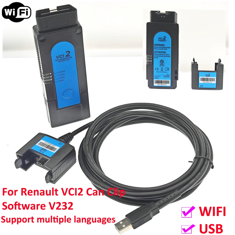 NEW-WiFi-VCI2-For-Renault-Can-Clip-With-Software-V232-Professional-Car ...