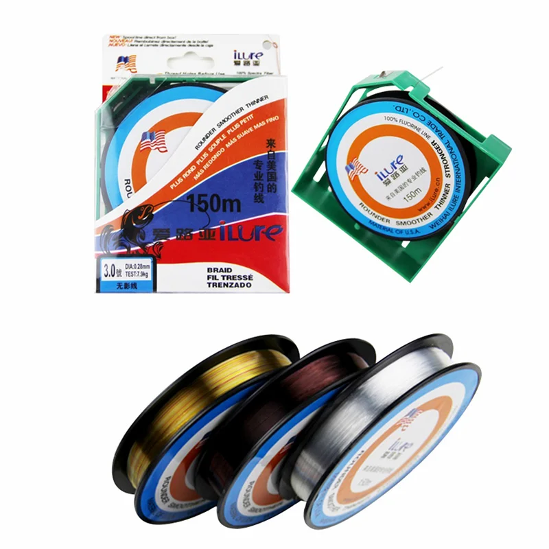 Fishing-Line-150M-Fluorocarbon-Rope-Wire-Carbon-Fiber-Leader-Saltwater ...