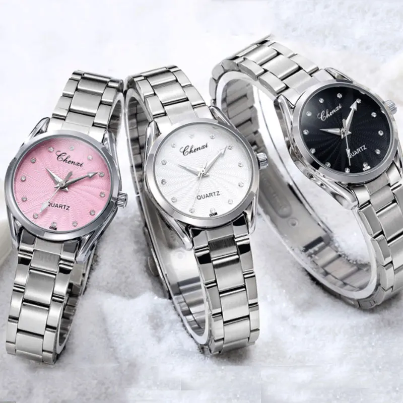 Ladies-Dress-Watches-Small-Face-Pink-Dial-Waterproof-Women-Analog ...