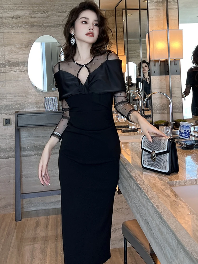 Black Casual Dinner Dress