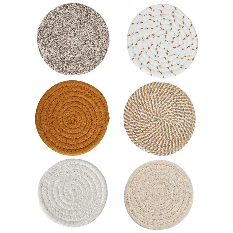Hot-Plate-Mat-Multipurpose-Heat-Insulation-Mats-Round-Placemats-Set-Of ...