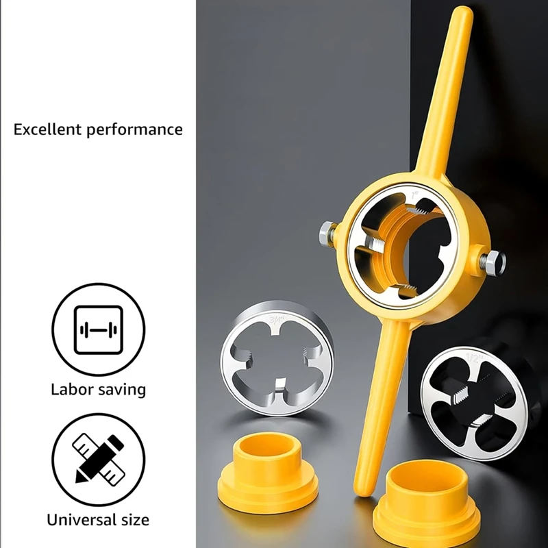 ABKD 6Pcs NPT Die Set, PVC Thread Maker Tool, Pipe Threader Plumbing ...