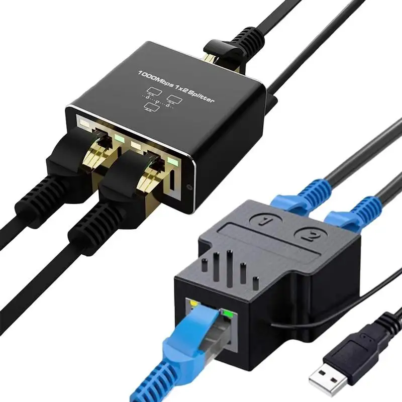 1-To-2-Network-RJ45-Splitter-RJ45-Splitter-Connectors-Adapter-1000Mbps ...