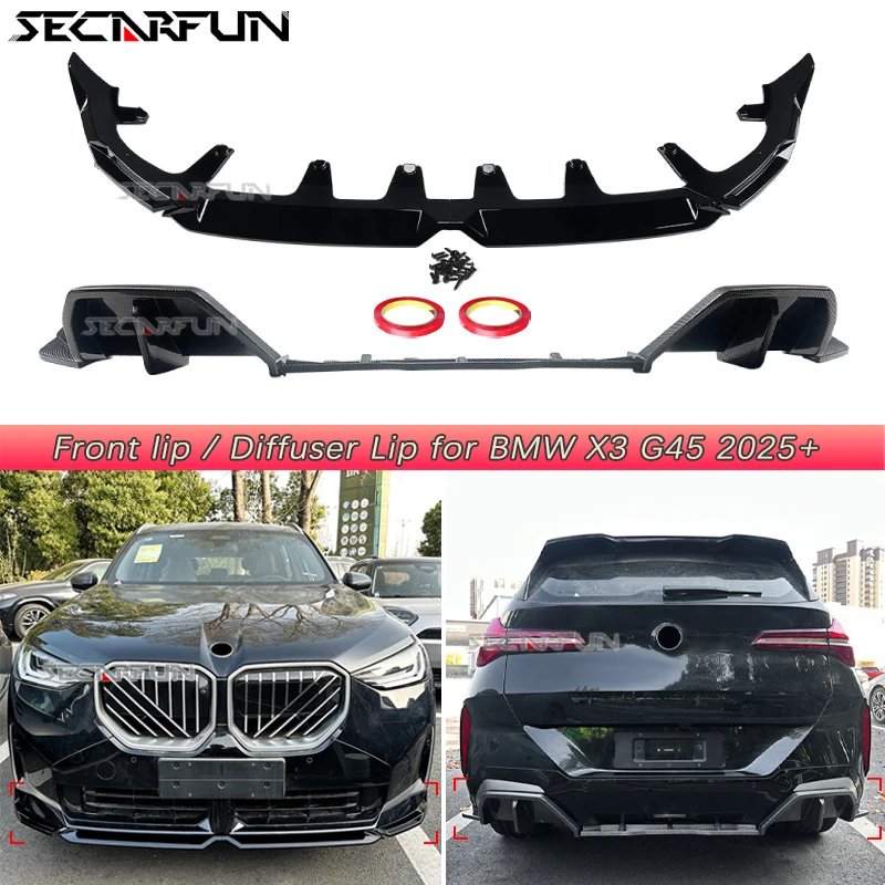 MMP Style Body Kit Fit For BMW X3 G45 Diffuser Car Carbon Pattern Front ...