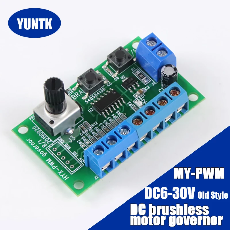 DC 브러시리스 모터 PWM 속도 컨트롤러, 범용 비상 정지 브레이크, 무단 속도 컨트롤러, 구형, 5V, 12V, 24V, 6 30V| | - AliExpress