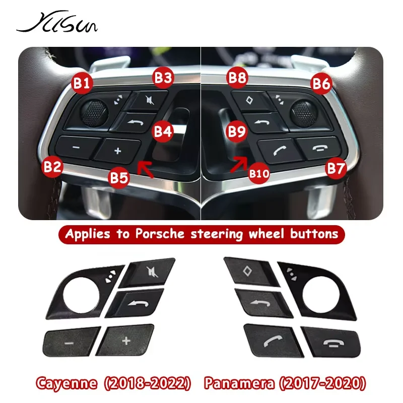 Steering Wheel Multi-function Button For Porsche 2018-2022 Cayenne 2017 ...
