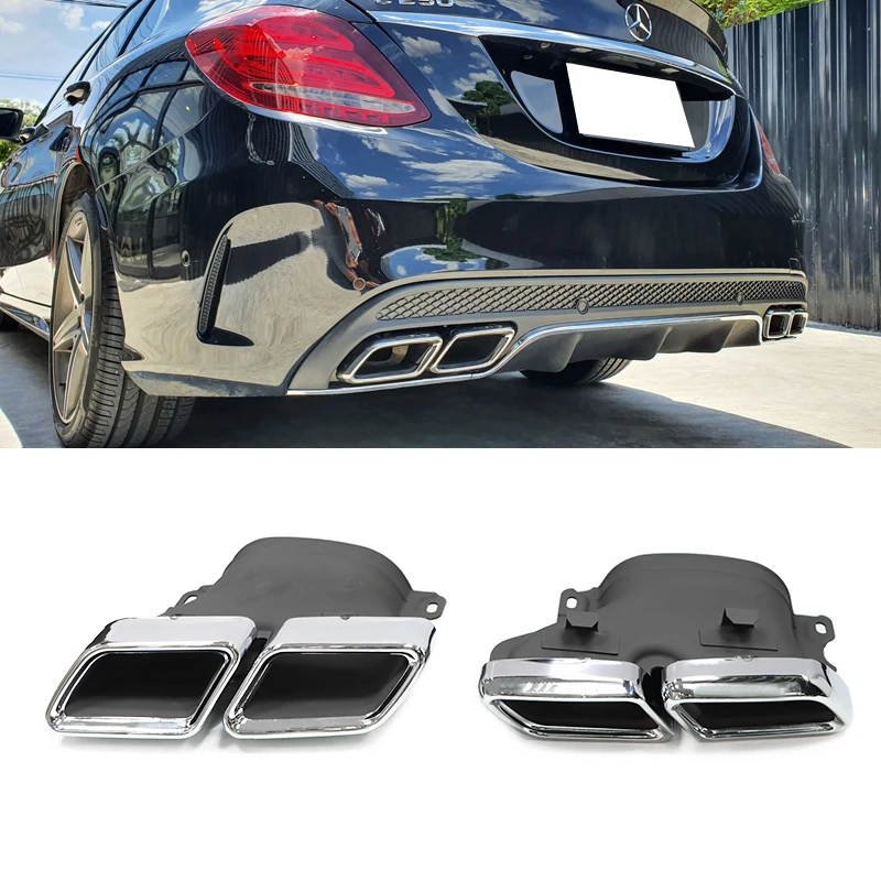 Car-Exhaust-Tip-Muffler-Tips-For-Mercedes-Benz-C63-W205-C200-C300-C180 ...