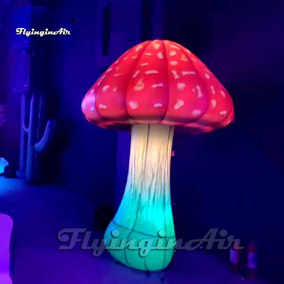 Large-LED-Inflatable-Mushroom-Light-Red-Luminous-Air-Blow-Up-Mushroom ...