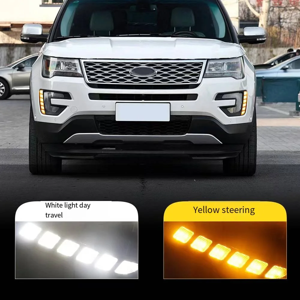 2Pcs-Waterproof-Front-Bumper-White-LED-DRL-Position-Lamp-Daytime ...