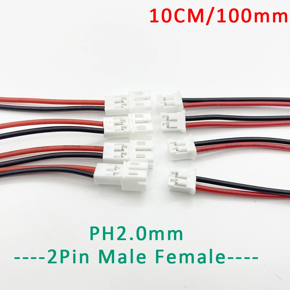 2/5/10Pair Micro JST PH2.0mm Connector Cable Pitch 2.0mm Male Plug Female Jack DIY Electrical ...